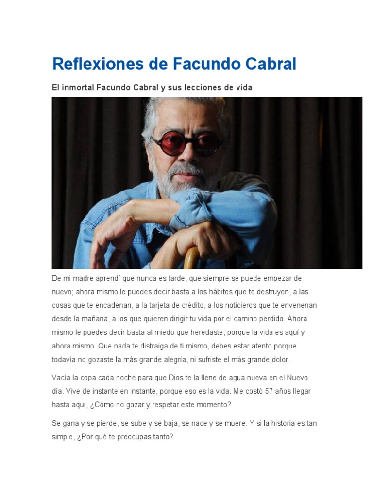 Reflexiones de Facundo Cabral | PDF