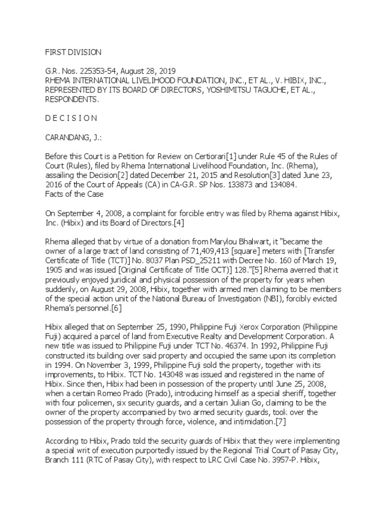 Forcible Entry | PDF | Lawsuit | Legal Remedy