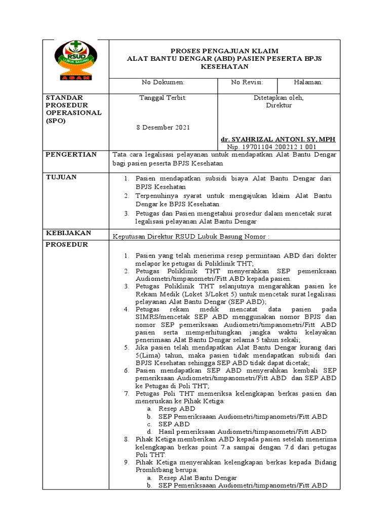 SOP Smart Hearing | PDF | Pengelolaan Keuangan & Uang