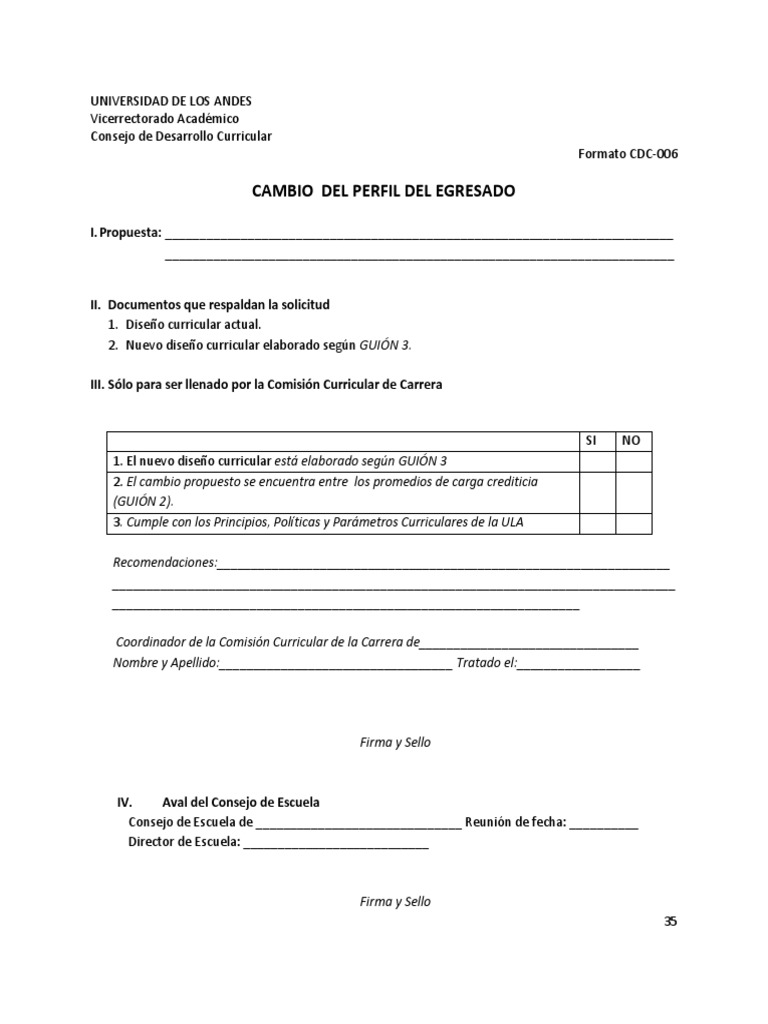 Formato CDC 006 | PDF