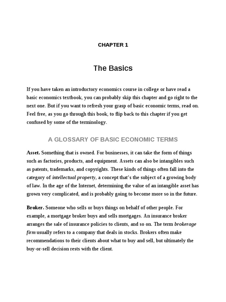 101 Things Everyone Should Know About Economics 1 | PDF