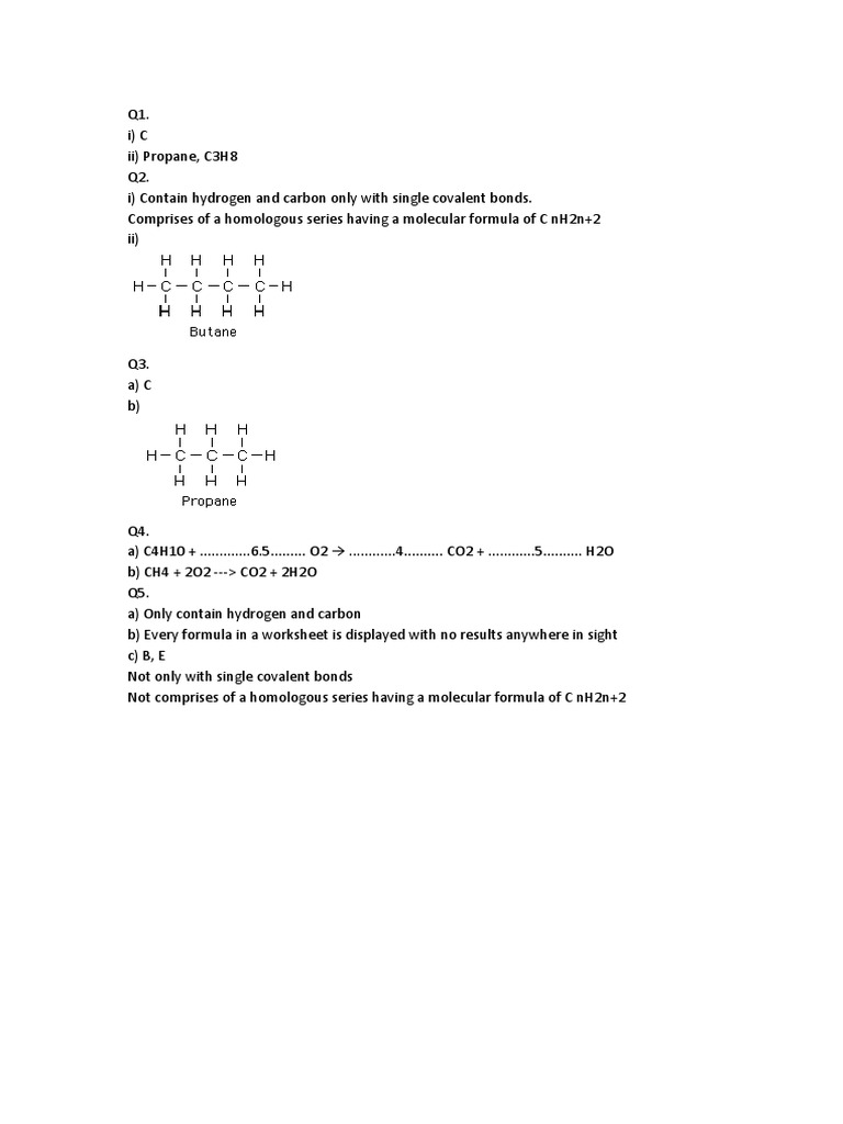 First 6 Hydrocarbons | PDF