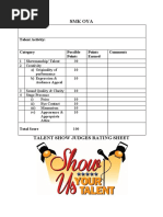 Criteria For Singing Contest | PDF | Singing | Vocal Music