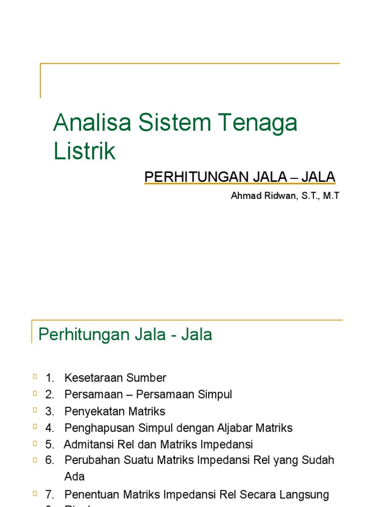 Analisis Jala-Jala Listrik dan Tegangan | PDF | Sains & Matematika