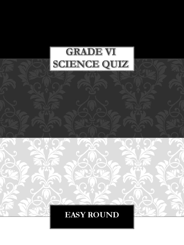 Grade Vi Science Quiz | PDF | Artery | Atmosphere Of Earth