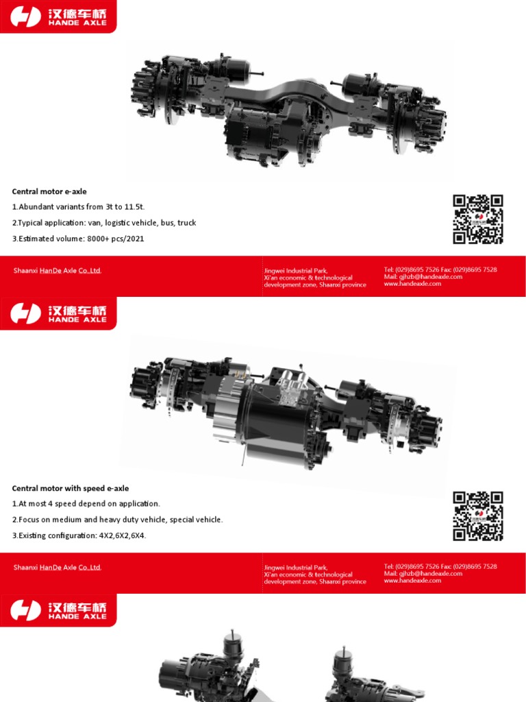 Shaanxi HanDe Axle Product Overview | PDF | Axle | Automotive Industry