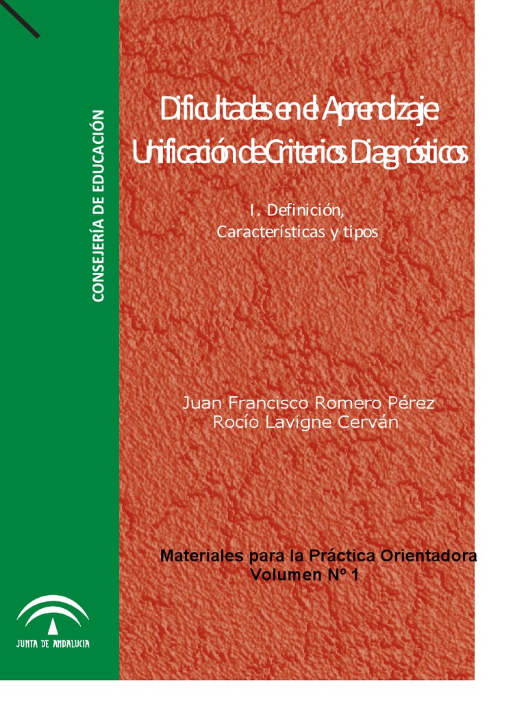 Dificultades en El Aprendizaje, Unificacion de Criterios Diagnosticosw | PDF | Desorden ...