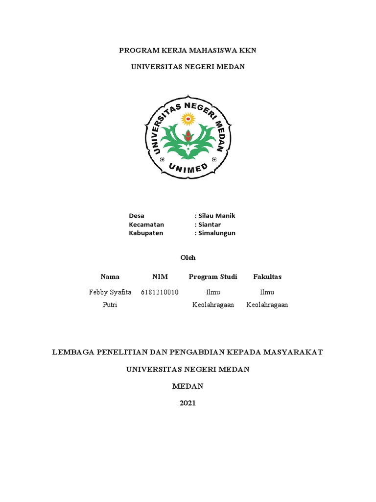 Program Kerja Mahasiswa KKN Febby Syafita Putri | PDF