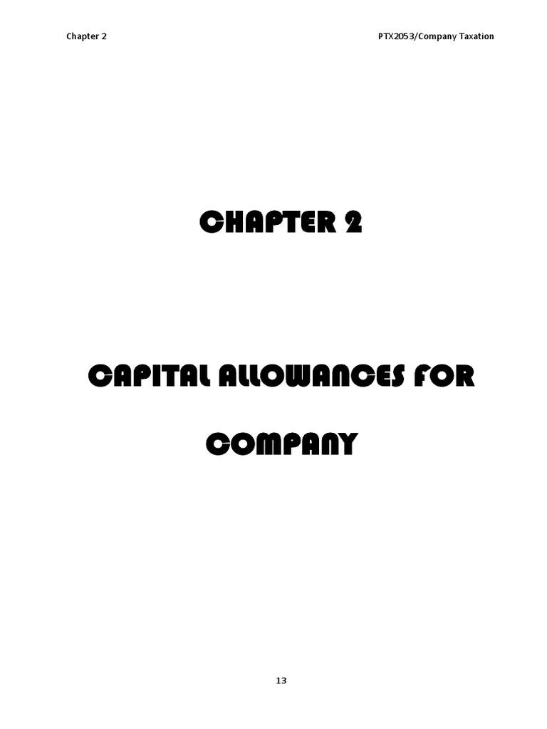 Office Capital Allowances Overview | PDF | Book Value | Corporate Tax