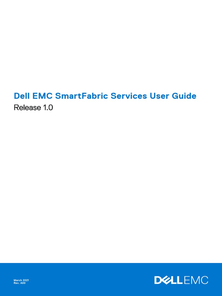 Dell Emc Smartfabric Services User Guide: Release 1.0 | PDF | Computer ...