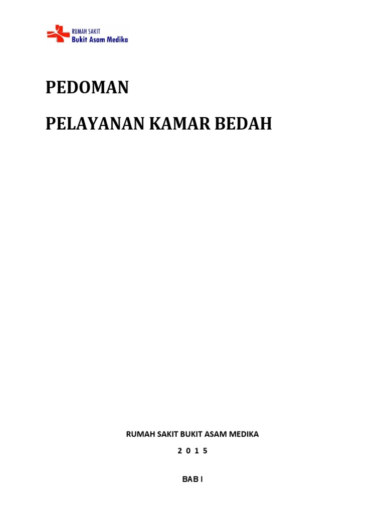 3 Pedoman Pelayanan Kamar Bedah RS Bam | PDF