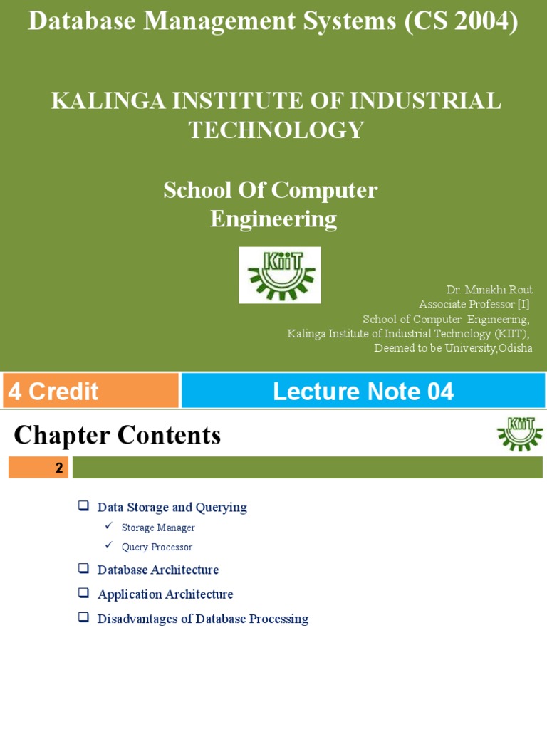 Kalinga Institute of Industrial Technology School of Computer ...