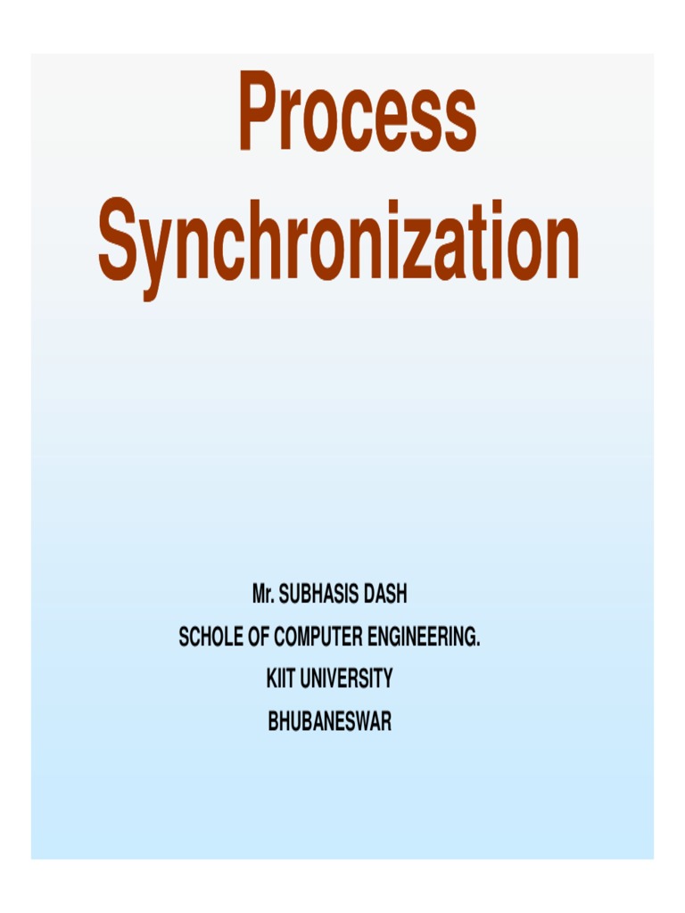 Process Synchronization Guide | PDF | Software Engineering | Concurrent Computing