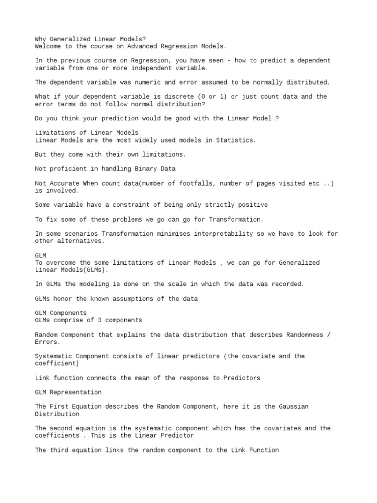 Advanced Regression | PDF | Regression Analysis | Receiver Operating Characteristic