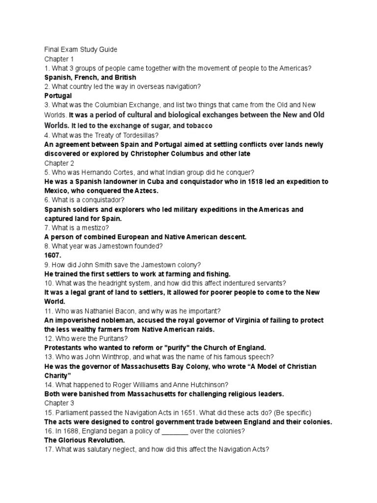 US History Final Exam Study Guide | PDF | United States Bill Of Rights ...