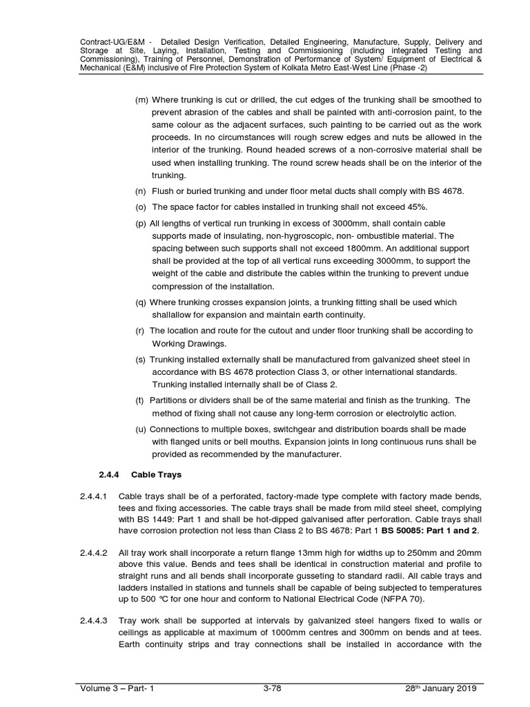 Cable Tray BS 4678 Part 1 BS 50085 Part 1 2 | PDF | Electrical ...