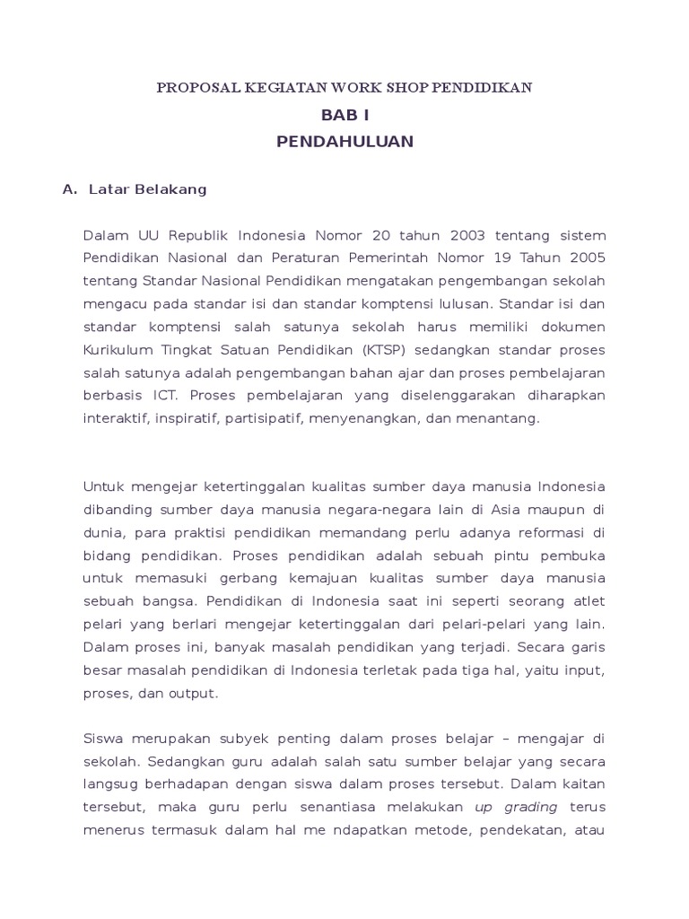 Contoh Proposal Workshop - Pro | PDF