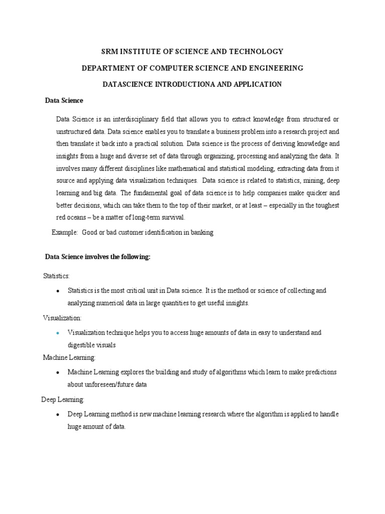 Data Science Introduction | PDF | Conceptual Model | Machine Learning
