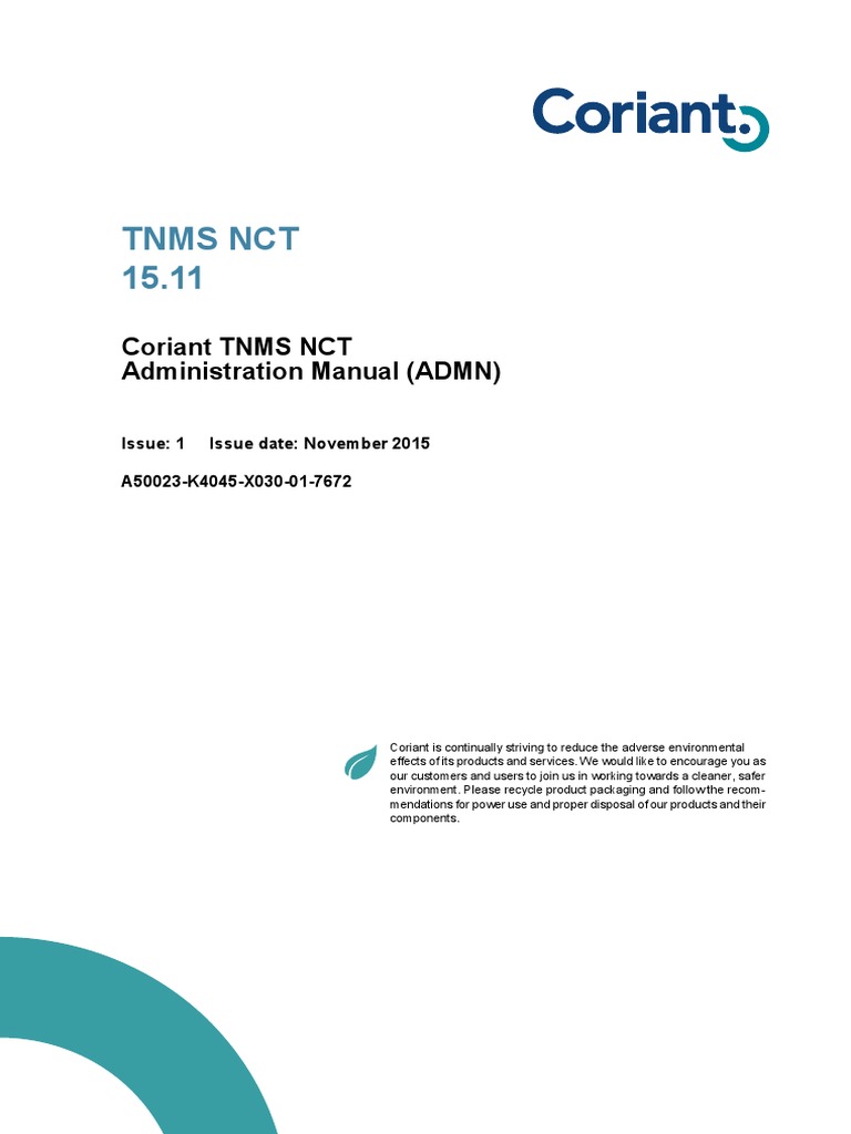 TNMS-V15 Administration Manual | PDF | User (Computing) | Password