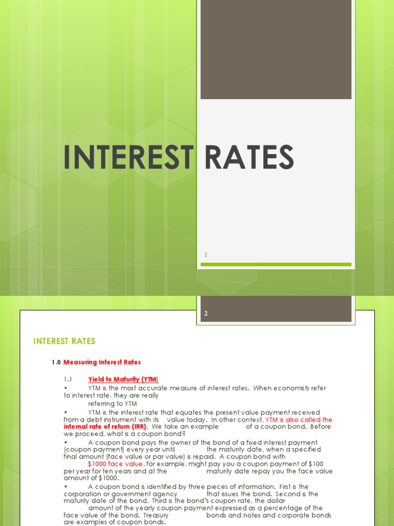 Interest Rates: Concepts and Calculations | PDF | Interest | Demand For ...
