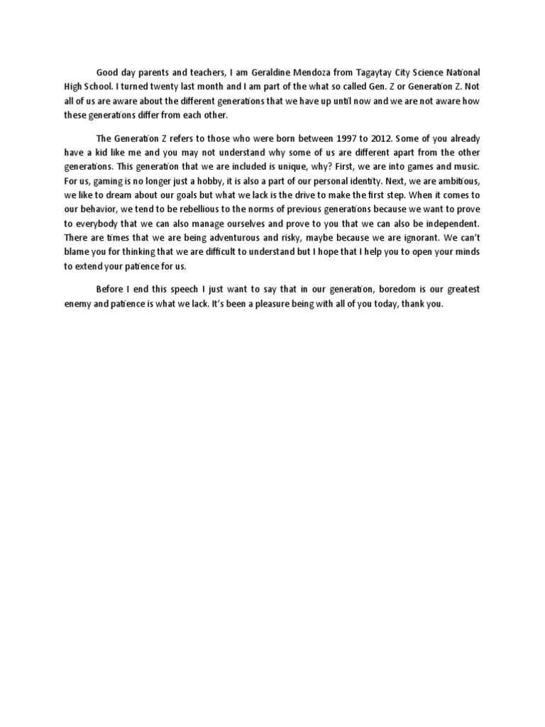 Speech | PDF