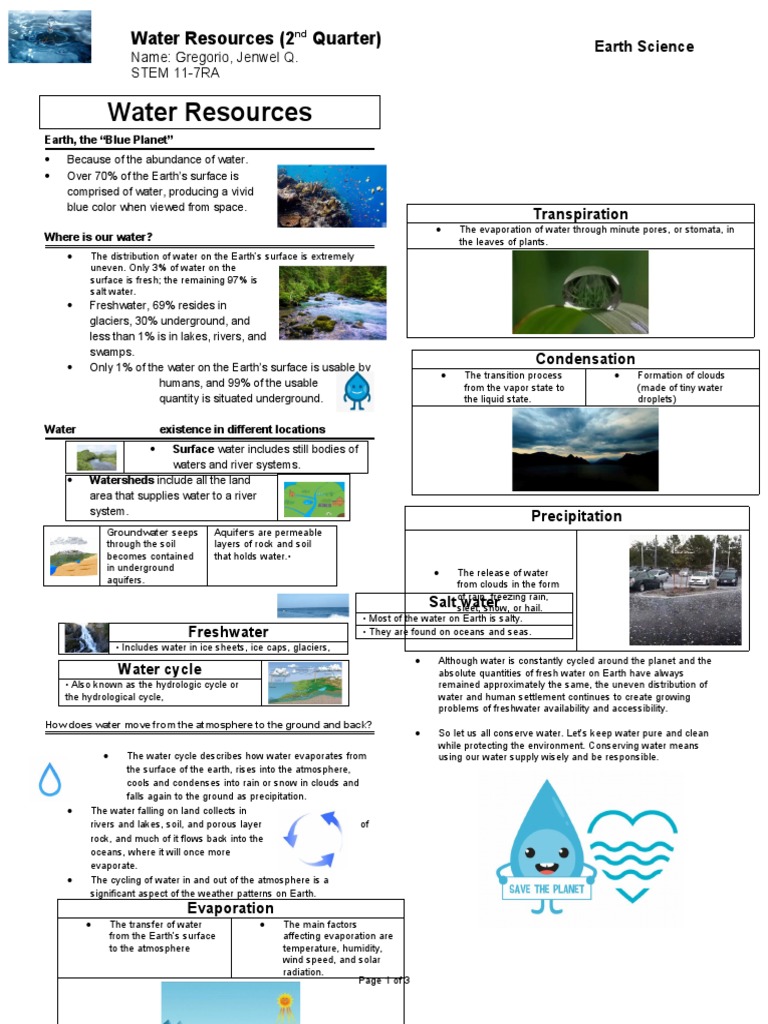 Earth Science Transes | Download Free PDF | Water | Water Cycle