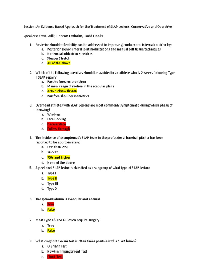 Slap Printable Assessment | PDF