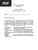 Worksheet NG Pagsusuri NG Dula | PDF