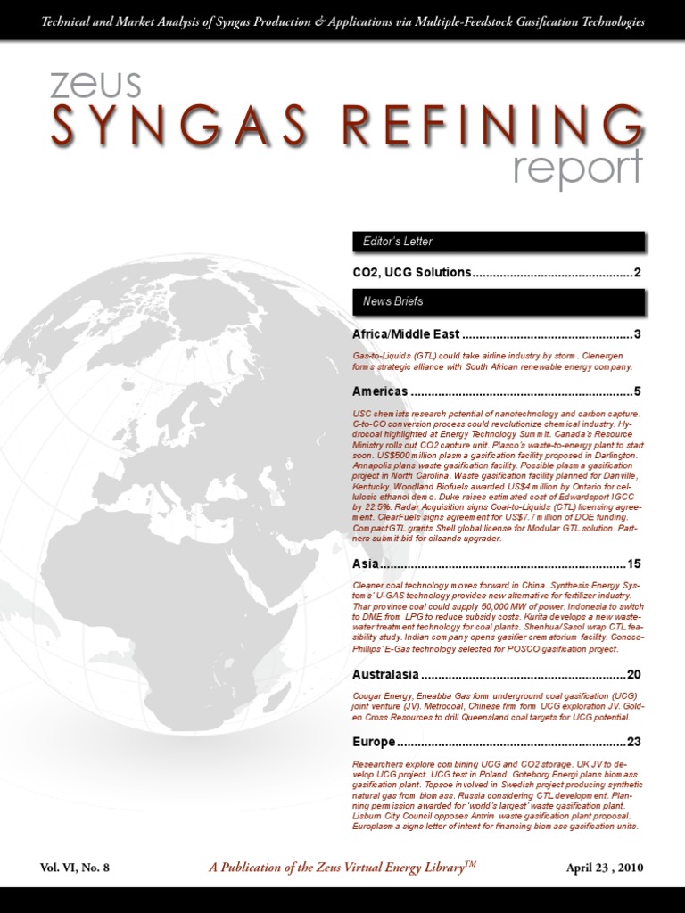 Synagas Refiner 23 April 2010 | PDF | Gasification | Municipal Solid Waste