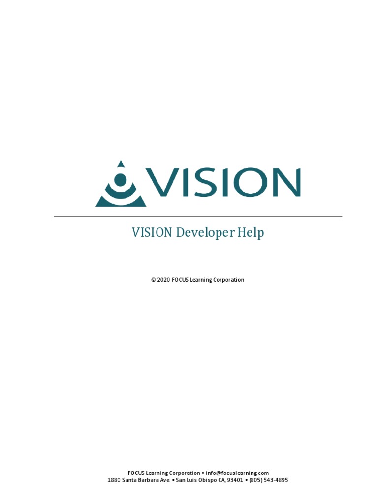 VISION User Guide | PDF | Instructional Design | Hierarchy