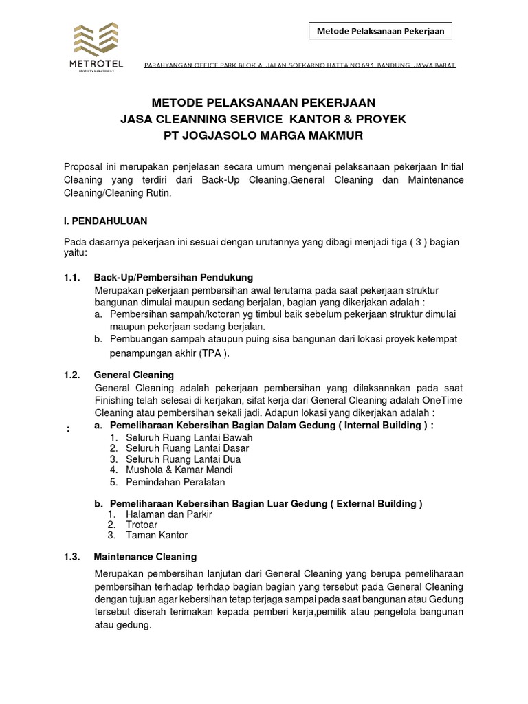 Metode Pelaksanaan Pekerjaan | PDF