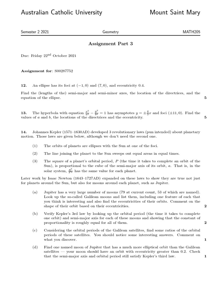 Math Assignment Part 3 1 7585779 1 1942 1 1634011863s00287752 Pdf Astronomy