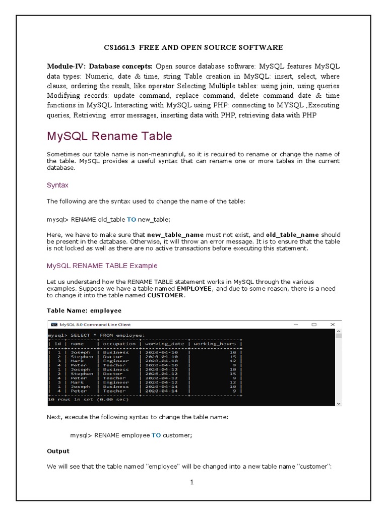 FOSS Module4 Part2 | PDF | Table (Database) | Computer Programming