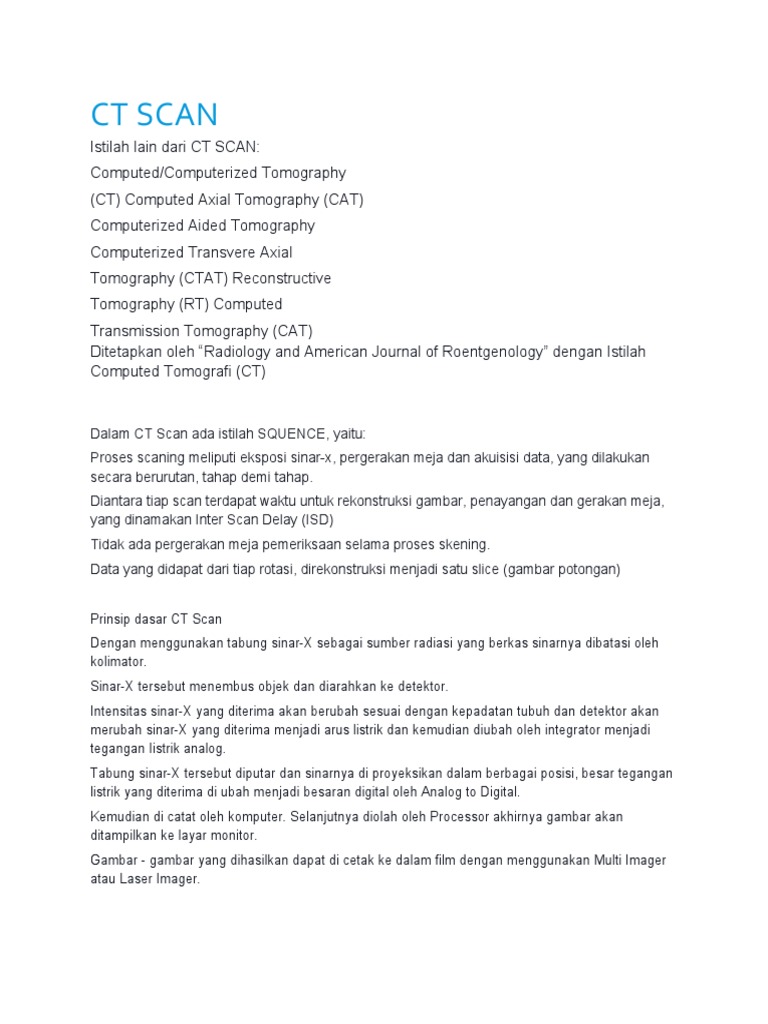 CT Scan | PDF