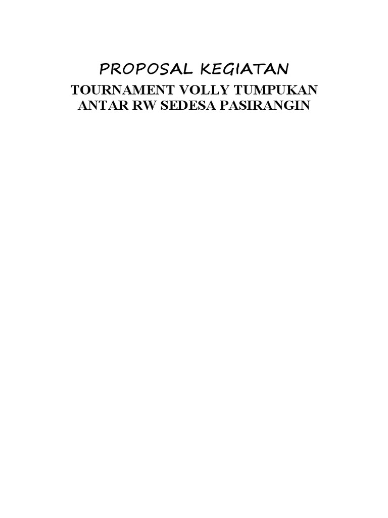 Proposal VOLLY | PDF