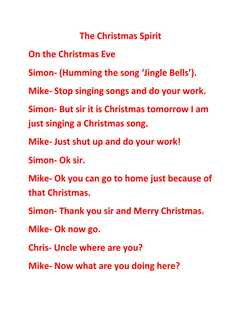 The Christmas Spirit Script | PDF | Christmas