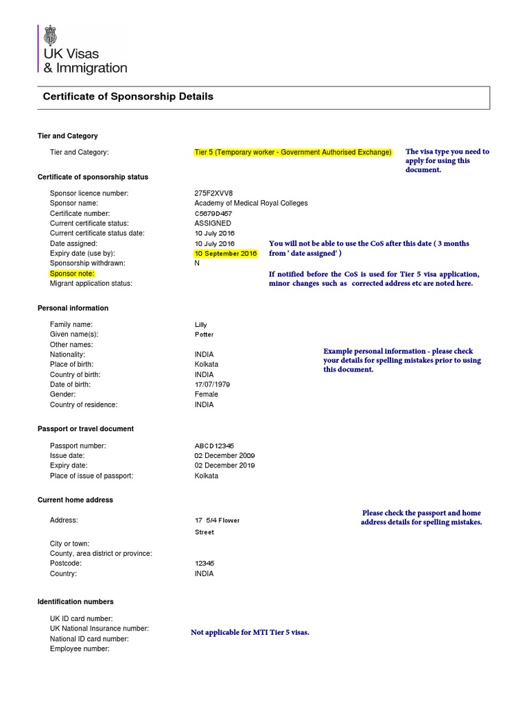 Certificate of Sponsorship Details: Tier and Category | PDF | Identity ...