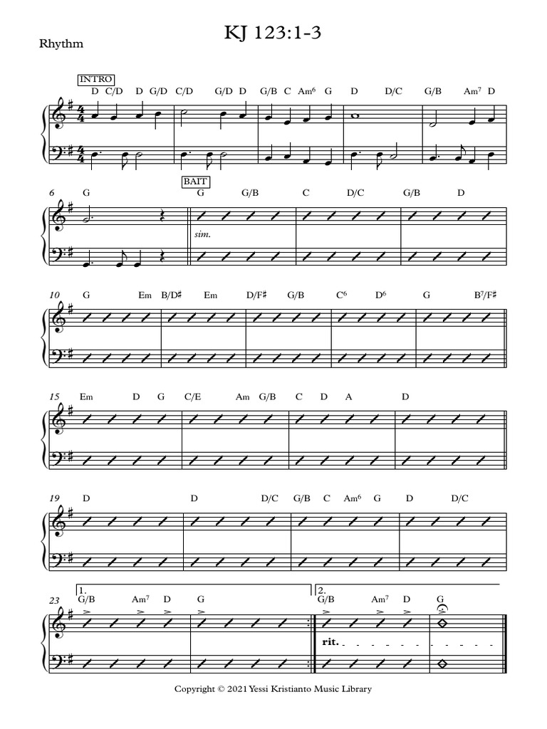 KJ 123 1-3 - Rhythm | PDF