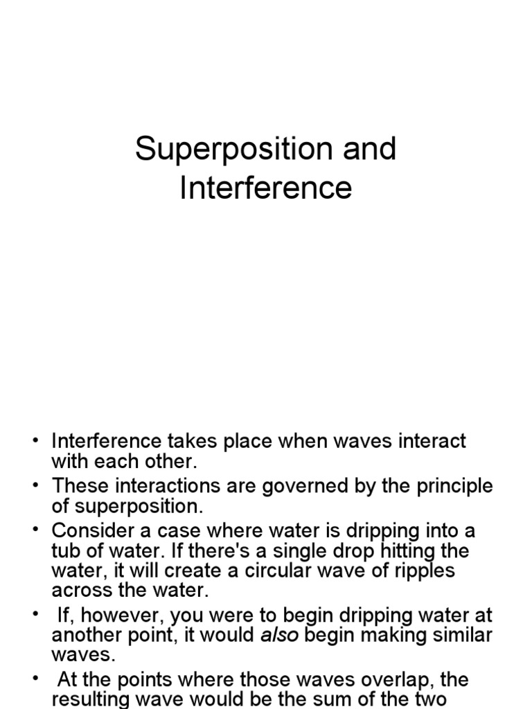 Superposition and Interference | PDF | Waves | Amplitude