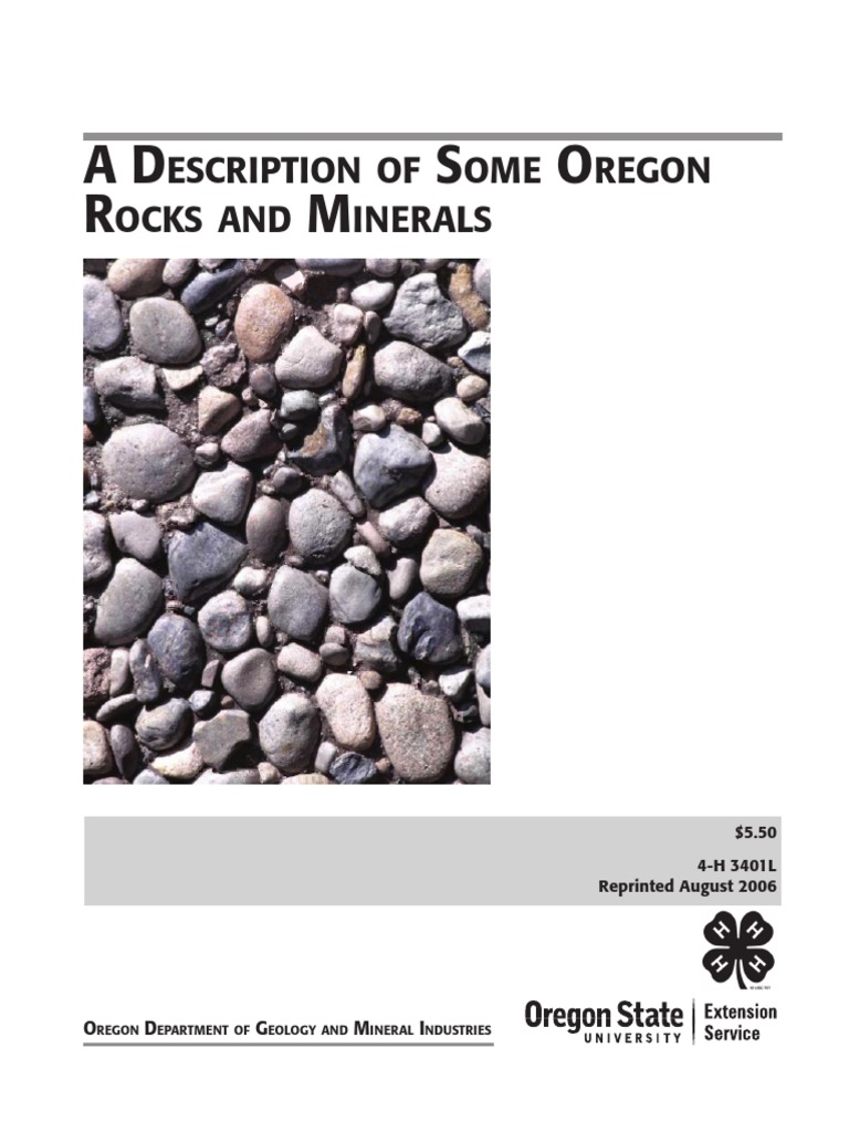 A Description of Some Oregon Rocks and Minerals | Download Free PDF ...