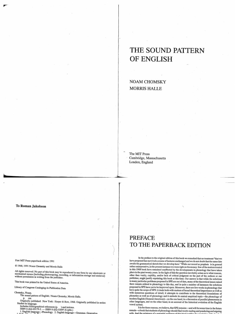 The Sound Pattern of English - Chomsky | PDF