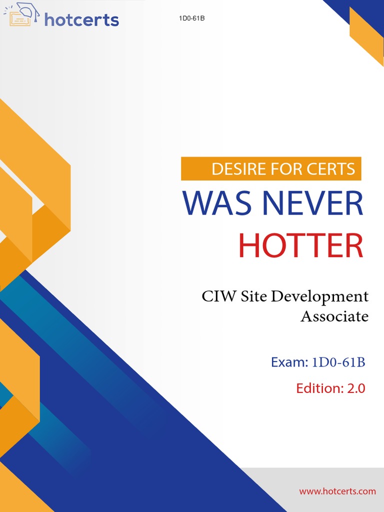CIW Site Development Associate Exam: 1D0-61B Edition: 2.0 | PDF | World ...