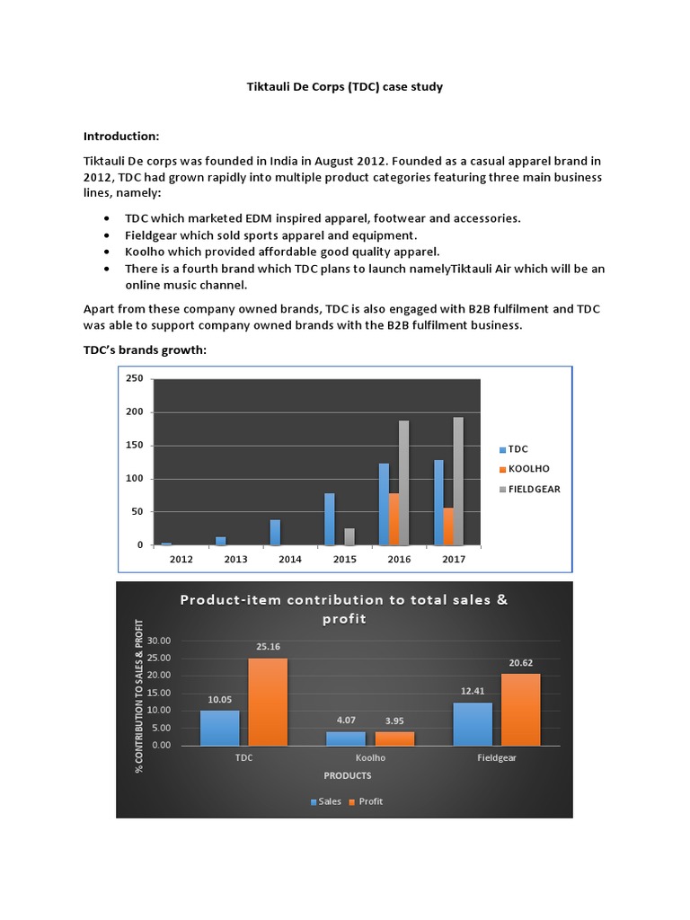 TDC Case Study Analysis | PDF | Brand | Marketing