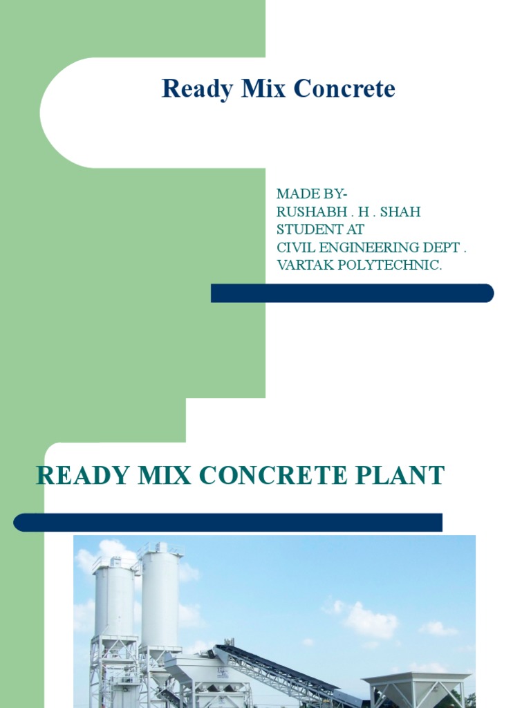 Overview of Ready Mix Concrete | PDF | Home & Garden | Technology ...