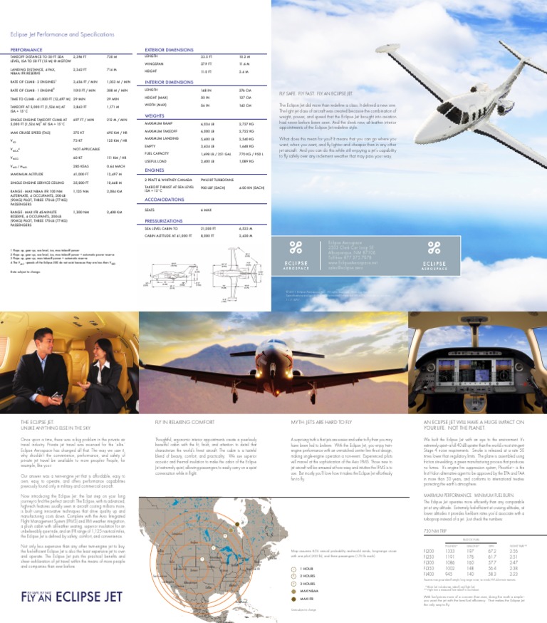Eclipse Jet Performance And Specifications Download Free Pdf Jet