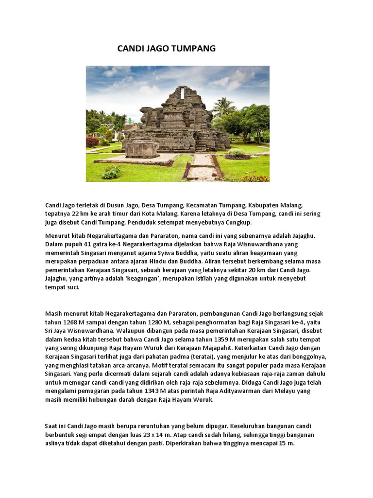 Candi Jago Tumpang | PDF