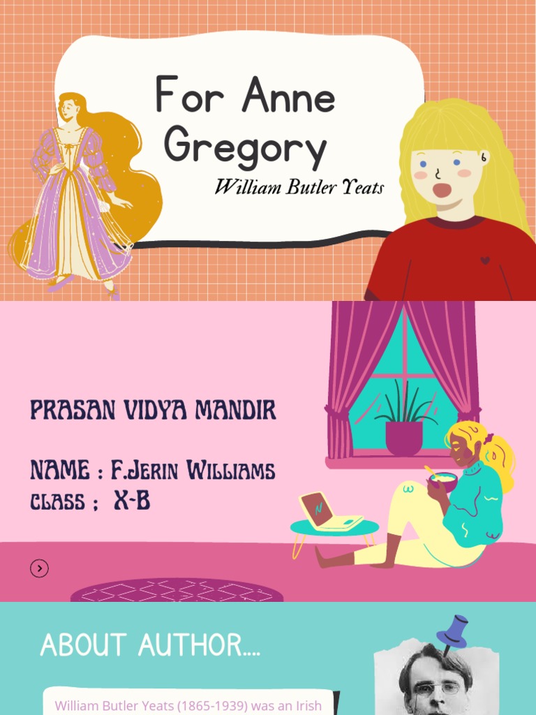 For Anne Gregory | PDF | W. B. Yeats | Rhyme