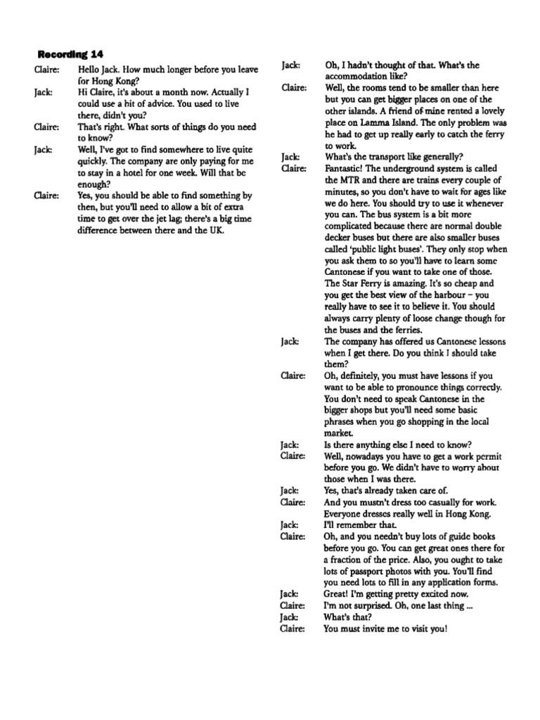 Modals 2 Listening Script | PDF