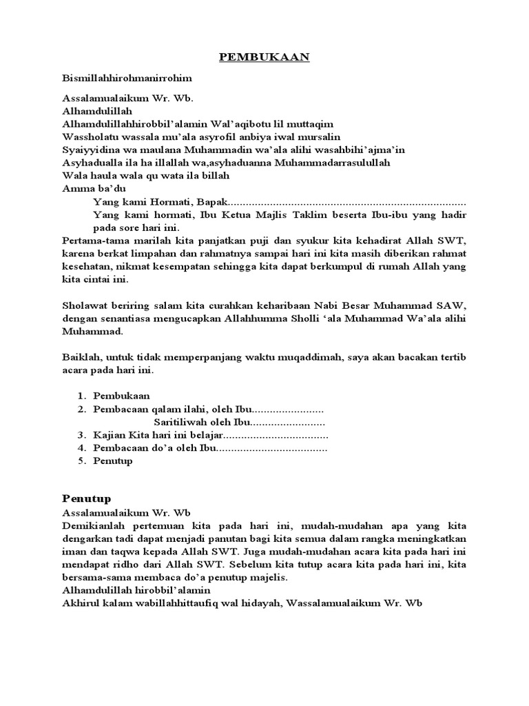 Pembukaan Dan Doa Wirit | PDF | Pengembangan Diri | Agama & Spiritualitas