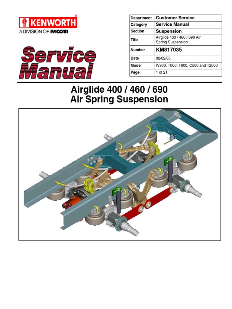 Airglide 400 460 690 Air Spring Suspension (2005) | PDF | Axle | Nut (Hardware)